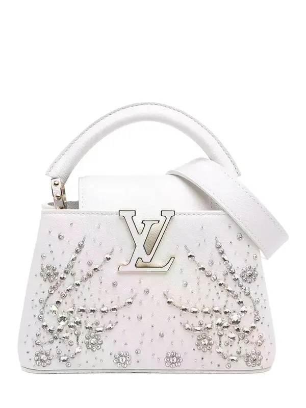 LOUIS VUITTON Mini Capucines Satchel - White