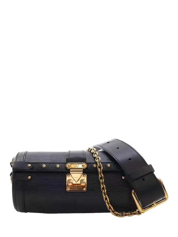 LOUIS VUITTON Epi Papillon Trunk Satchel - Black
