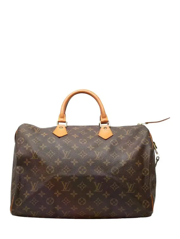 LOUIS VUITTON Monogram Speedy 35 Boston Bag - Brown