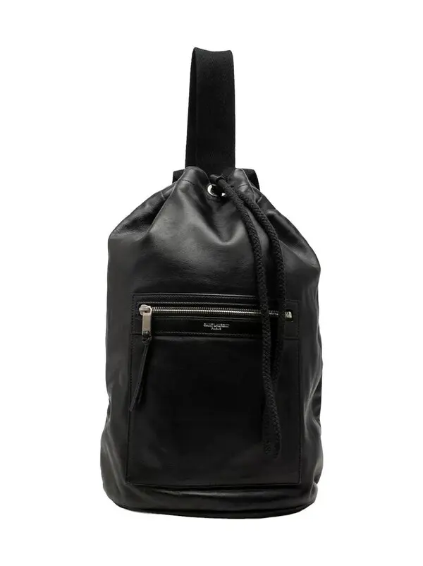 Saint Laurent City Sailor Backpack In Smooth Calfskin - Black