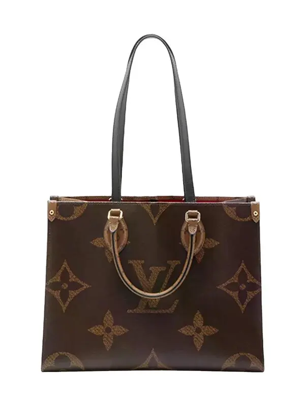LOUIS VUITTON Monogram Reverse Giant Onthego Mm Satchel - Brown