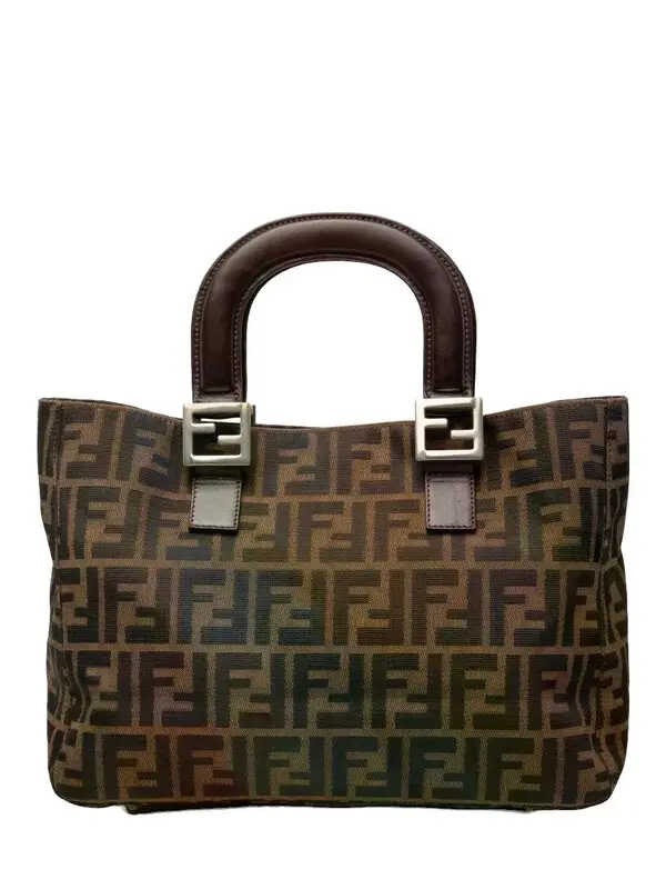 Fendi Zucca Canvas Twins Tote Bag - Brown