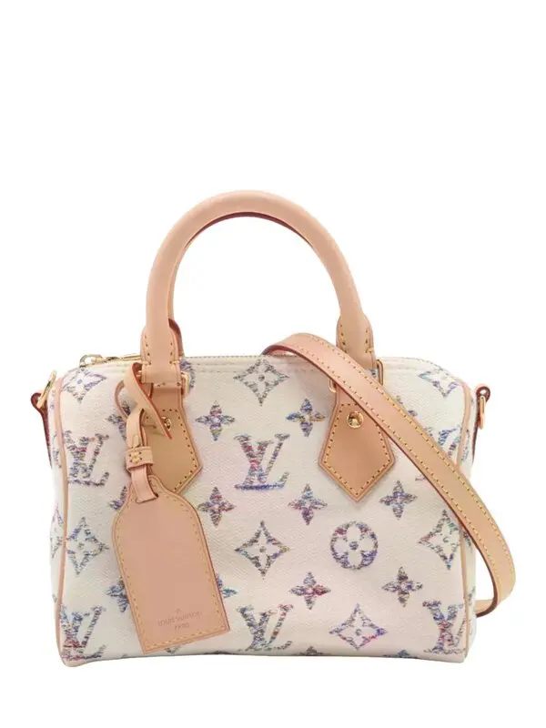 LOUIS VUITTON Monogram Jacquard Speedy Bandouliere 20 Satchel - Neutrals