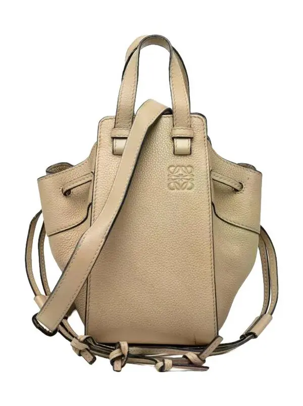 Loewe Grained Calfskin Drawstring Hammock Satchel - Neutrals