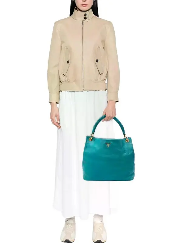 Prada Vitello Daino Hobo Bag - Blue