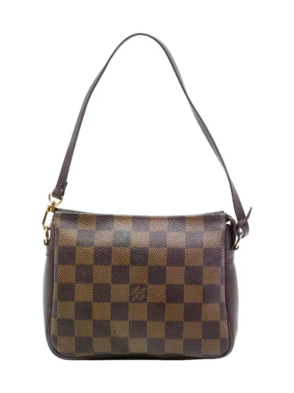 LOUIS VUITTON 2003 Damier Ebene Trousee Pochette Handbag - Brown