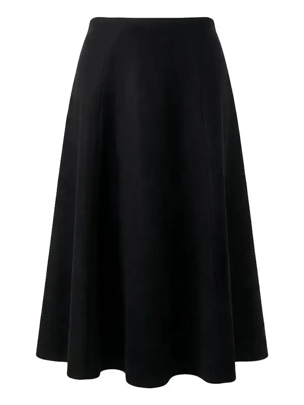 Valentino Garavani Midi Skirt With Seam Detail - Black