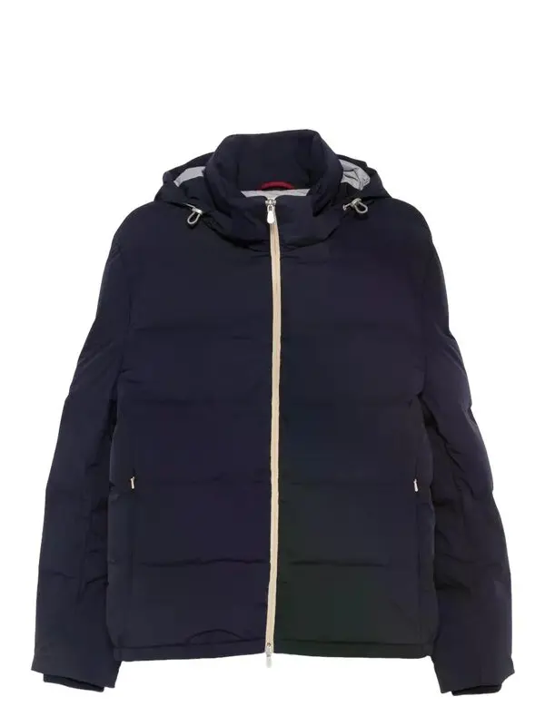 Brunello Cucinelli Hooded Puffer Jacket - Blue