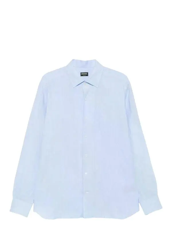 Zegna Long-sleeve Button-up Shirt - Blue