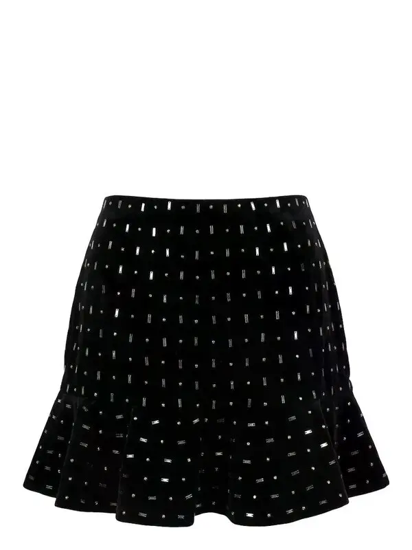 Valentino Garavani Embellished Ruffled Skirt - Black