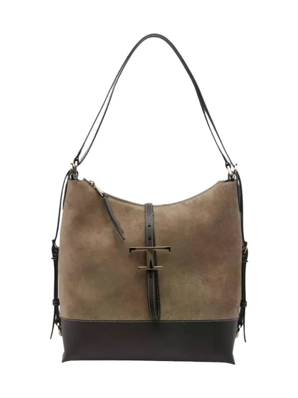 TOD'S Timeless Suede Leather Backpack - Neutrals
