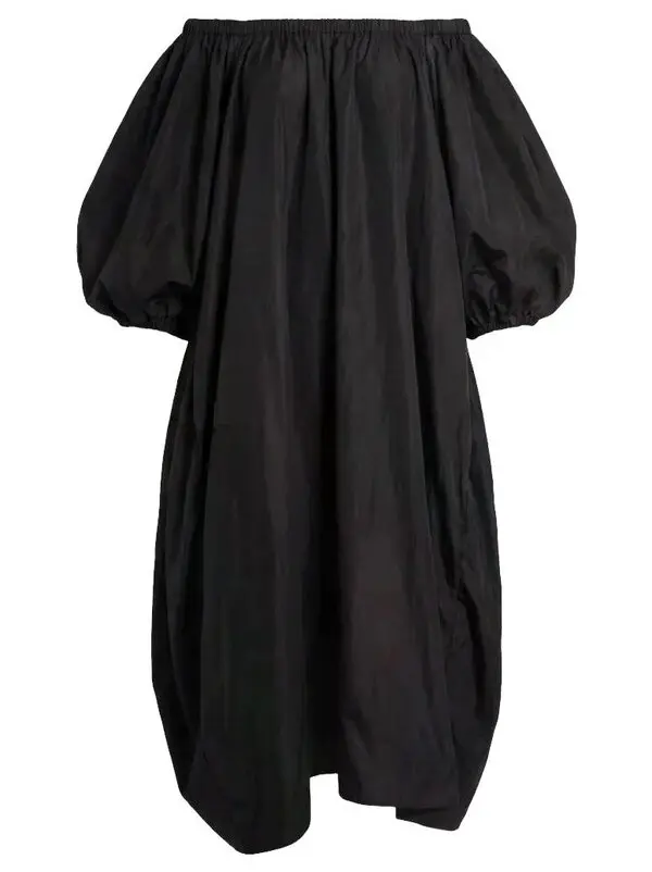 Valentino Garavani Off-shoulder Puff-sleeve Dress - Black