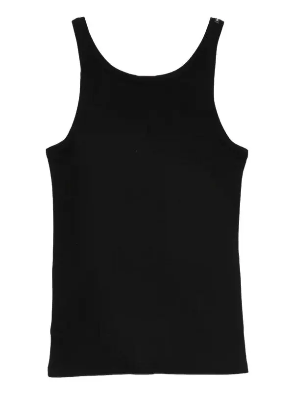 Dolce & Gabbana Ribbed Scoop-neck Tank Top - Black