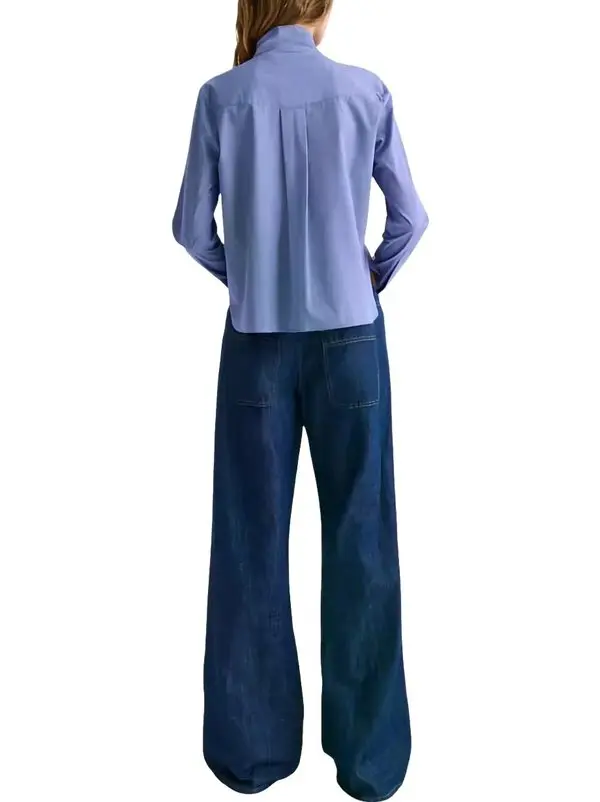 TWP Connor Ruffled Shirt - Blue