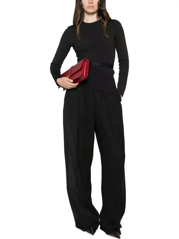 TOM FORD Belted Long-sleeve Sweater - Black