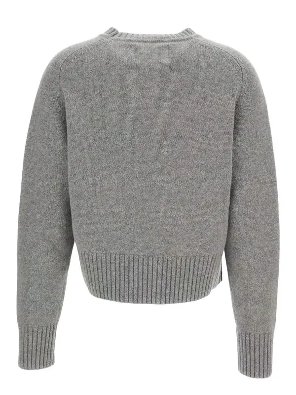 Extreme Cashmere Cashmere Crewneck Sweater With Embroidered Detail - Grey