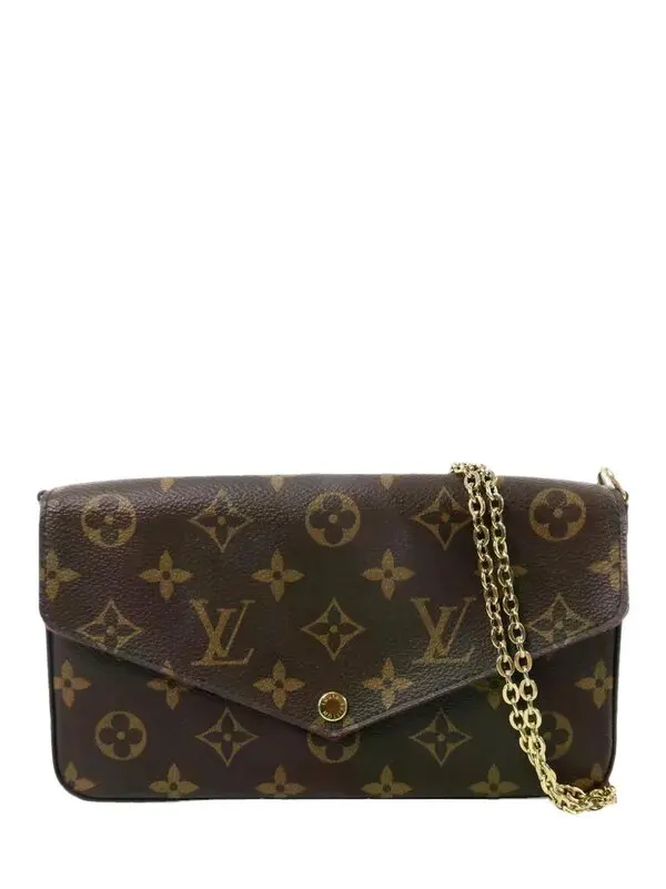 LOUIS VUITTON Monogram Felicie Pochette Shoulder Bag - Brown