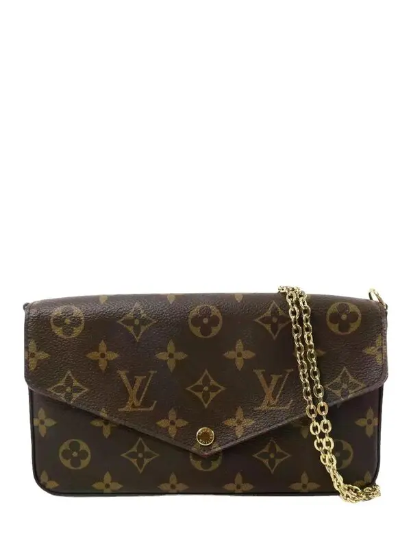 LOUIS VUITTON Monogram Felicie Pochette Shoulder Bag - Brown