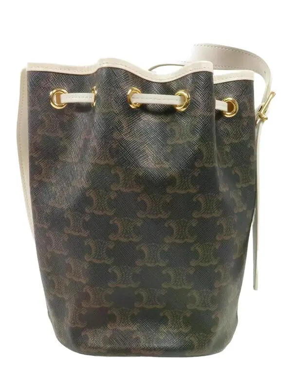 Celine Small Triomphe Drawstring Shoulder Bag - Brown