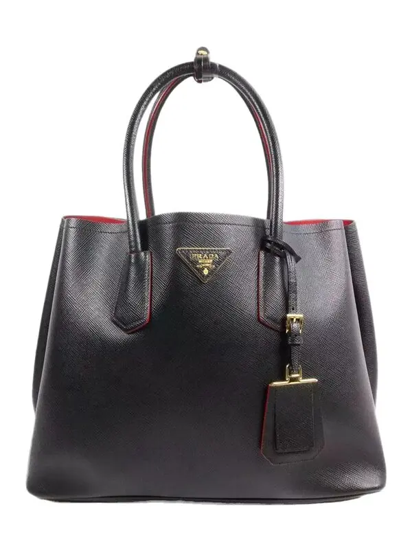 Prada Leather Tote Bag - Black