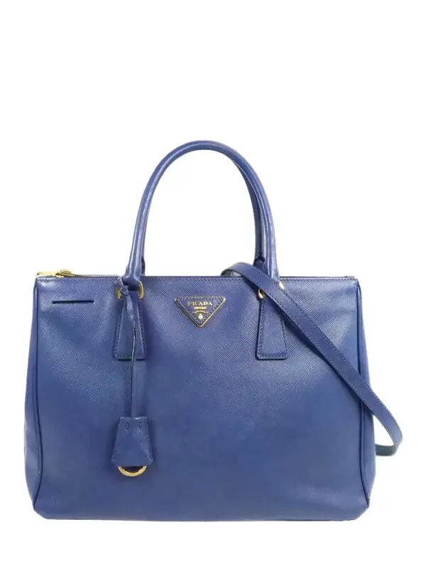 Prada Saffiano Leather Galleria Tote Bag - Blue
