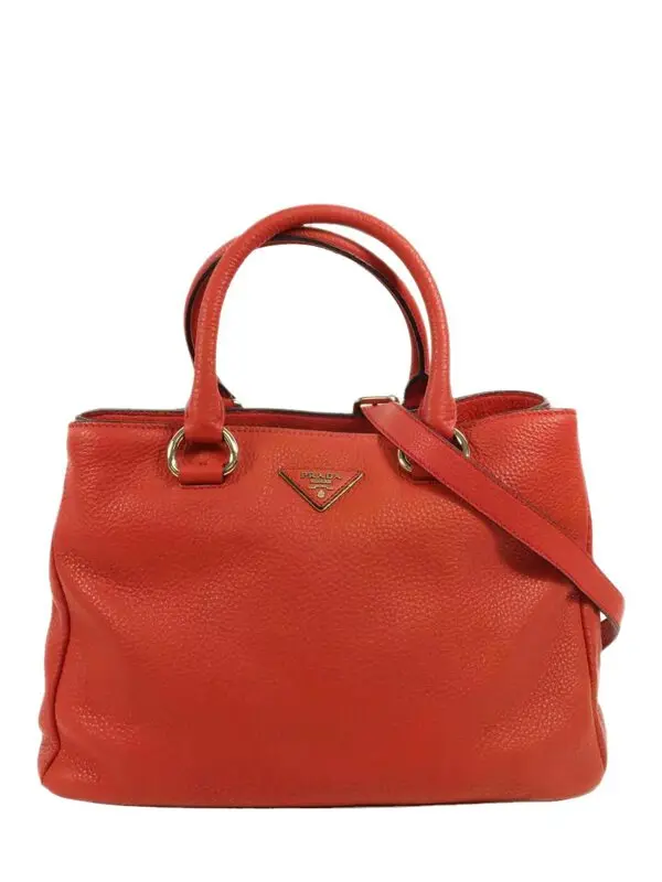 Prada Leather Shoulder Bag - Red