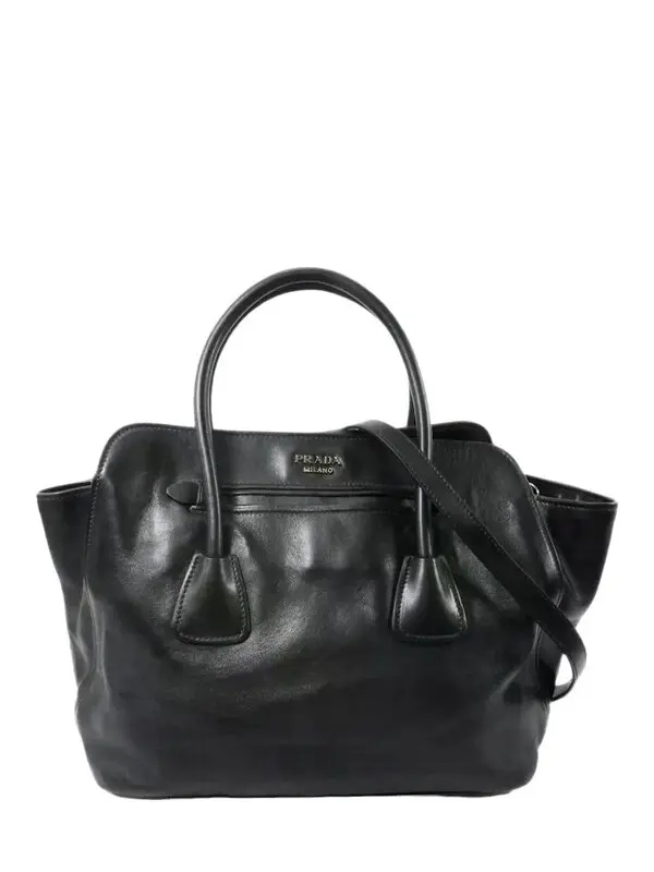 Prada Leather Tote Bag - Black