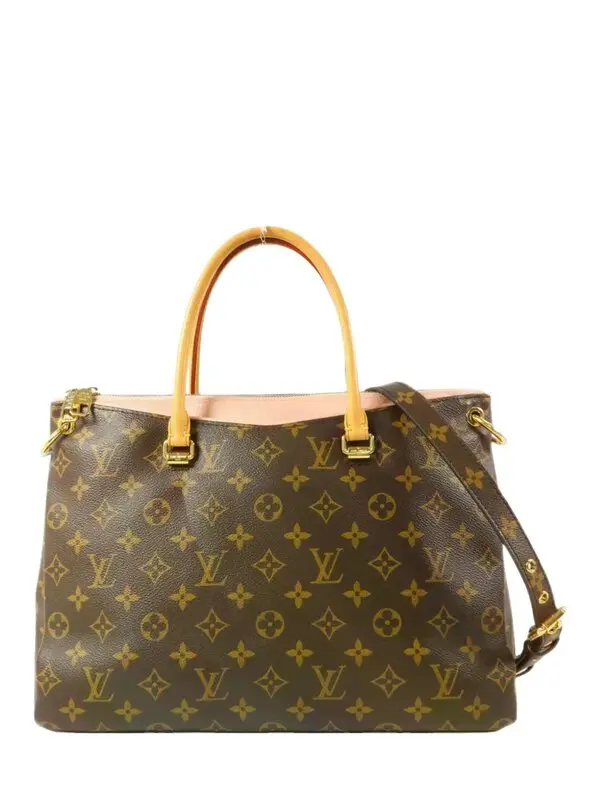 LOUIS VUITTON Monogram Pallas Tote Bag - Brown
