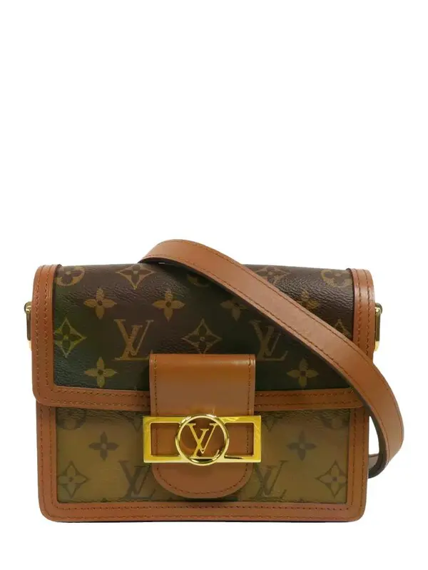 LOUIS VUITTON Monogram Reverse Dauphine Shoulder Bag - Brown