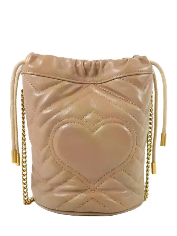 Gucci Gg Marmont Mini Bucket Bag - Neutrals