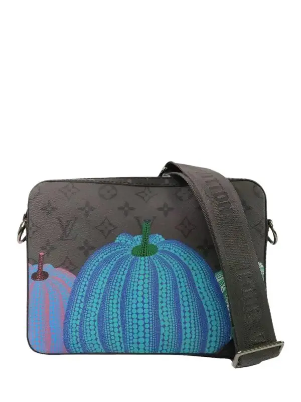 LOUIS VUITTON Yayoi Kusama Monogram Eclipse Messenger Bag - Grey
