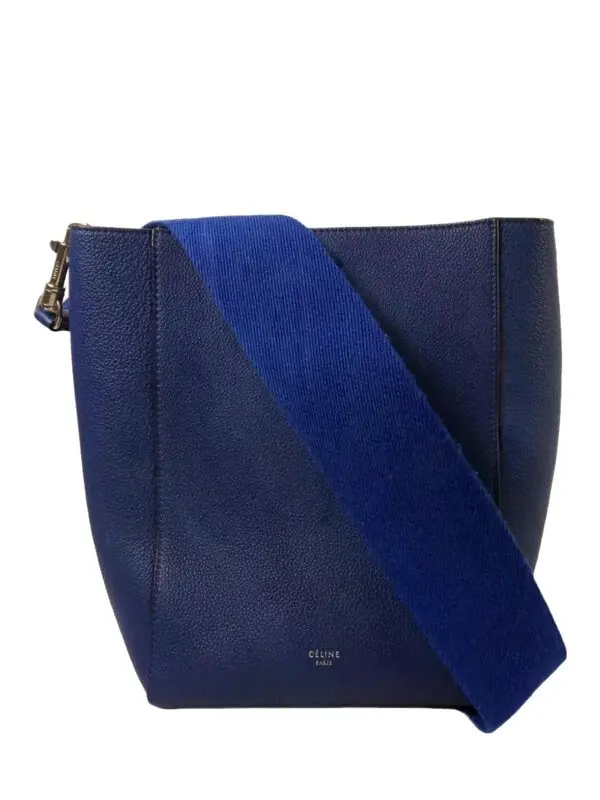 Celine Small Leather Bucket Bag - Blue