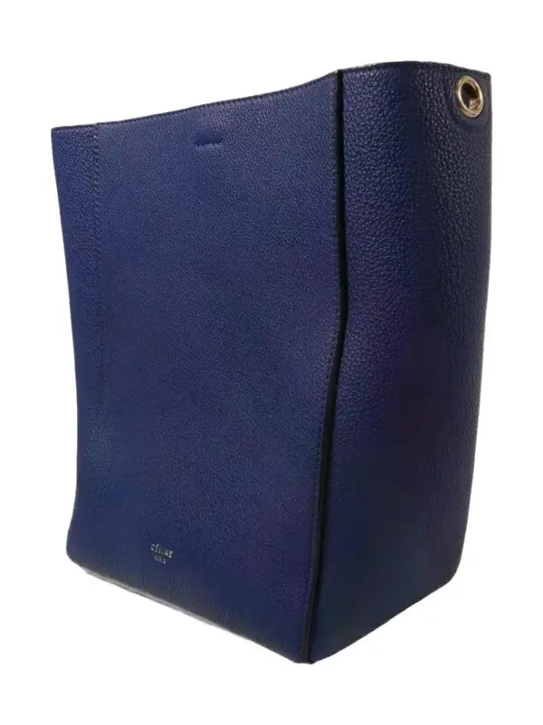 Celine Small Leather Bucket Bag - Blue