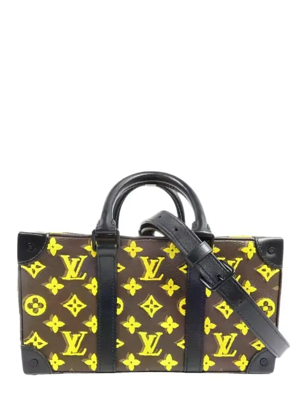 LOUIS VUITTON Monogram Canvas Trunk Speedy Tote Bag - Brown