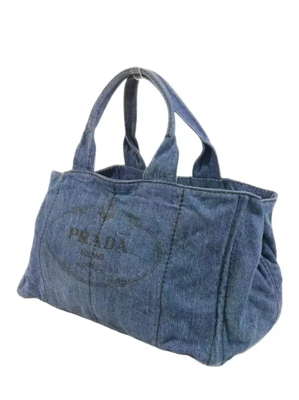 Prada Canapa Tote Bag - Blue