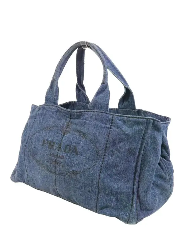 Prada Canapa Tote Bag - Blue