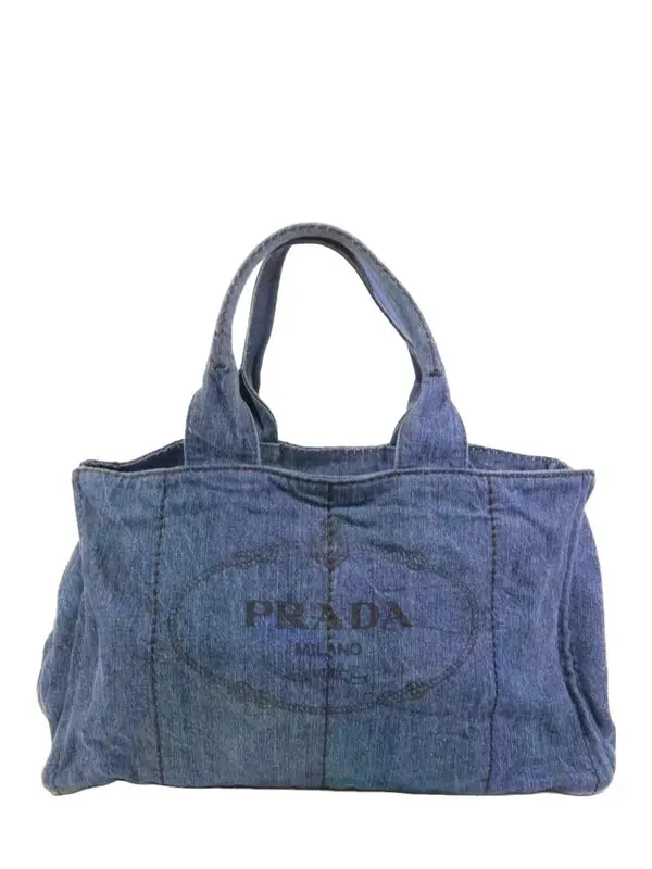 Prada Canapa Tote Bag - Blue