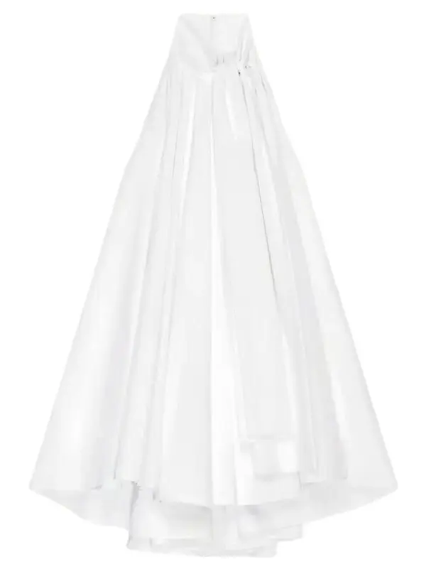Givenchy Tie-neck Pleated Mini Dress - White