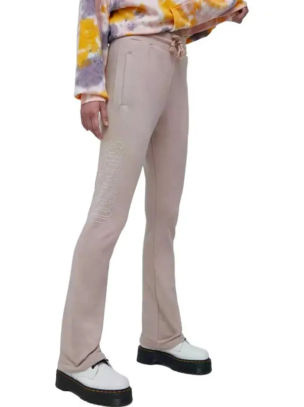 Adidas Rhinestone Logo Trousers - Neutrals