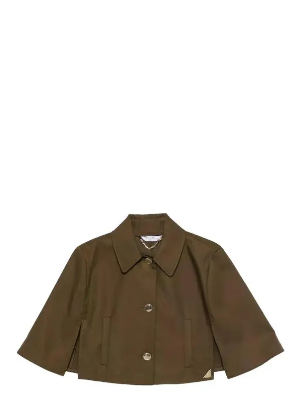 Max Mara Padre Cropped Cape - Brown