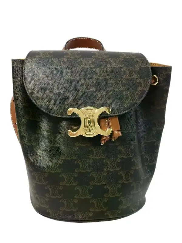 Celine Triomphe Canvas Backpack - Brown