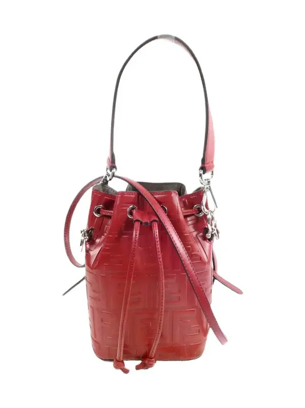 Fendi Mon Tresor Leather Bucket Bag - Red