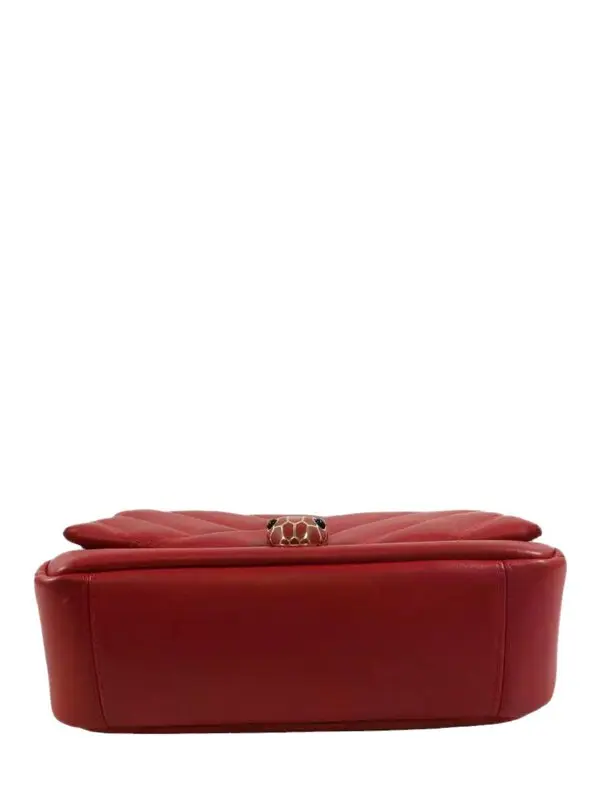 BVLGARI Medium Serpenti Cabochon Shoulder Bag - Red