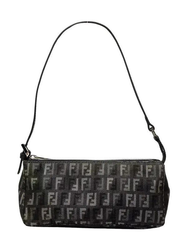 Fendi Zucchino Denim Pochette Shoulder Bag - Blue
