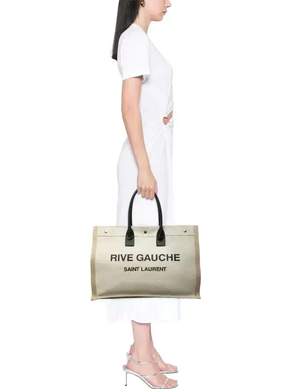 Saint Laurent Rive Gauche Tote Bag - Neutrals