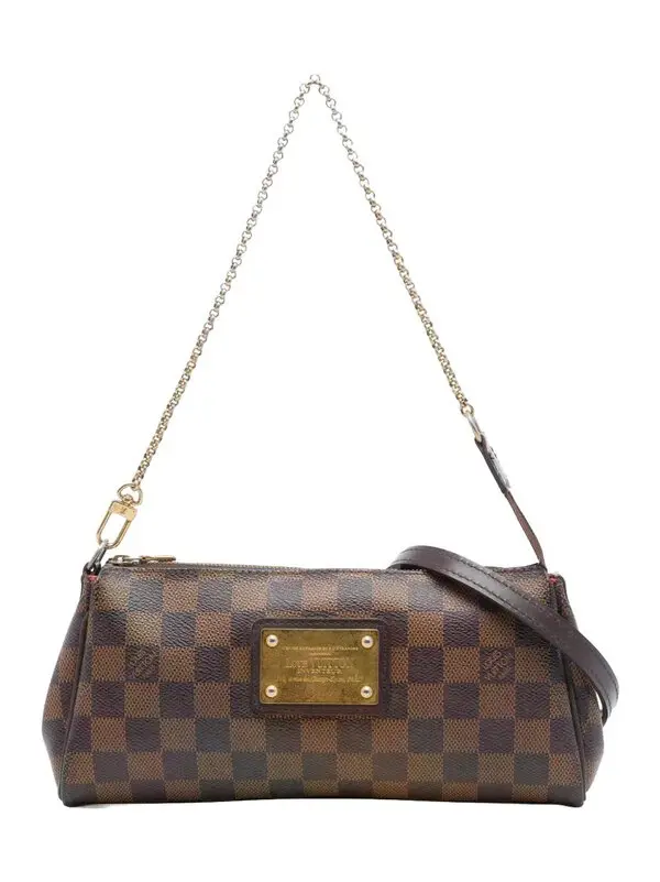LOUIS VUITTON Damier Ebene Eva Satchel - Brown