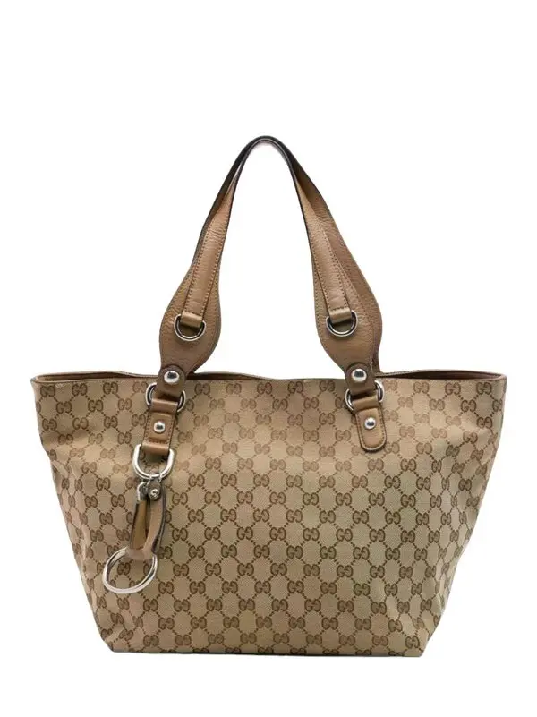 Gucci Gg Canvas Icon Bit Tote Bag - Neutrals