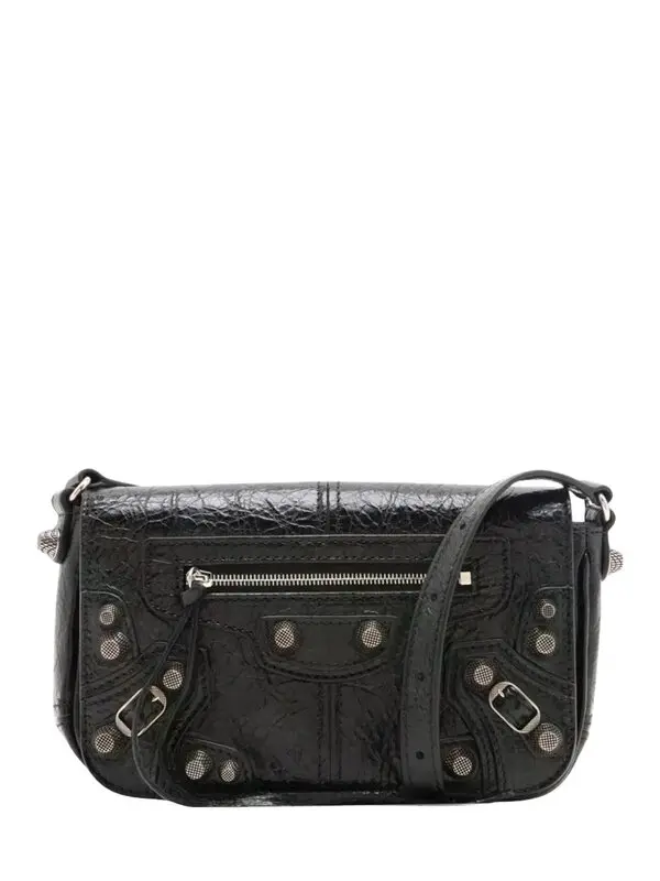 Balenciaga Lambskin Motocross Le Cagole Cylinder Crossbody Bag - Black