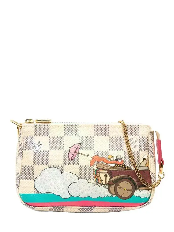 LOUIS VUITTON Mini Pochette Accessoires Handbag - White