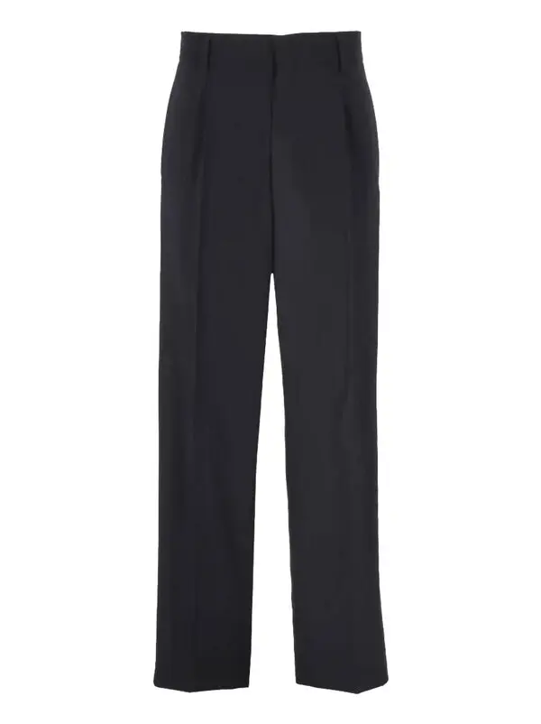 BOSS Pleated Straight-leg Trousers - Blue